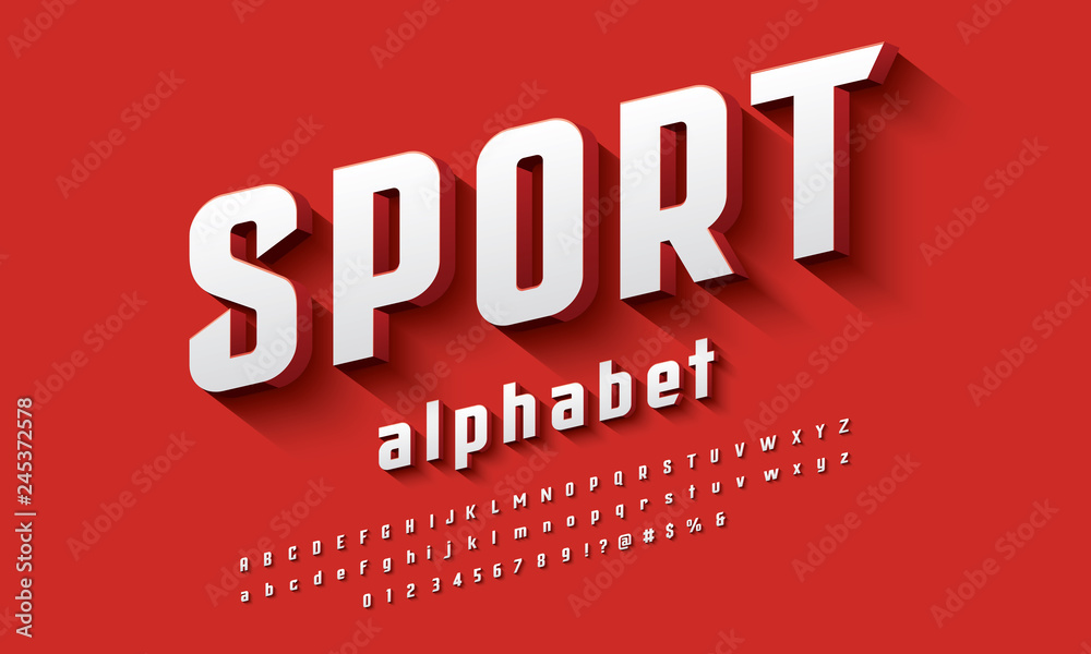 Vector of modern 3D bold alphabet design Stock Vector | Adobe Stock Vector of modern 3D bold alphabet design Stock Vector | Adobe Stock
