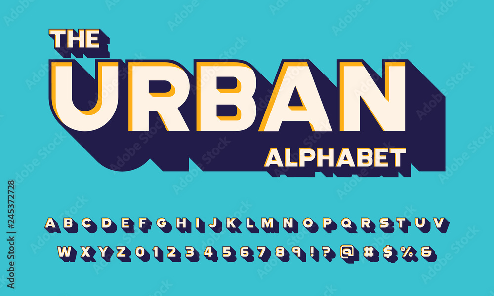 Vector of modern 3D bold alphabet design Stock Vector | Adobe Stock Vector of modern 3D bold alphabet design Stock Vector | Adobe Stock