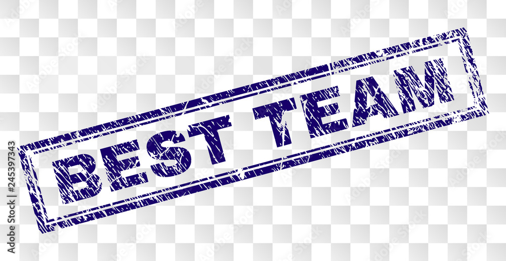 Vettoriale Stock BEST TEAM stamp seal imprint with rubber print style ...