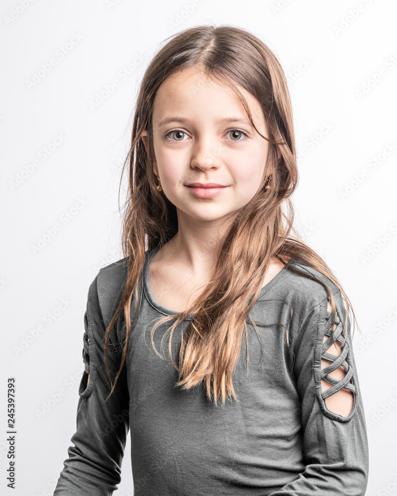 9 years old portrait Stock Photo | Adobe Stock