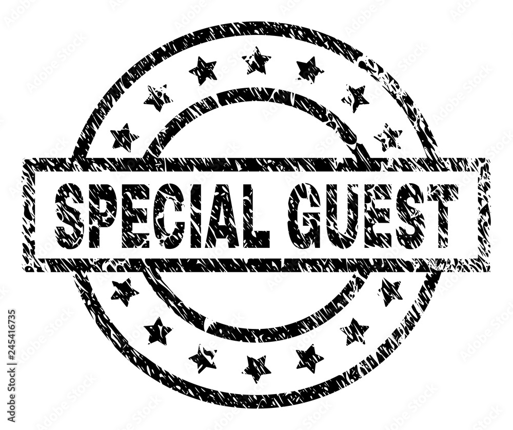 SPECIAL GUEST Stamp Seal Watermark With Distress Style Designed With special-guest-stamp-seal-watermark-with-distress-style-designed-with