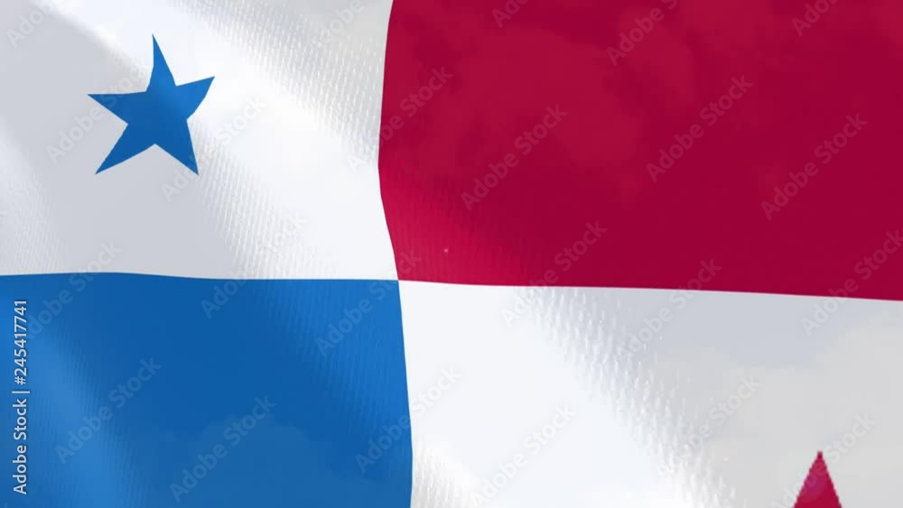 Panama modern and realistic closeup 3D flag animation. Perfect for ...