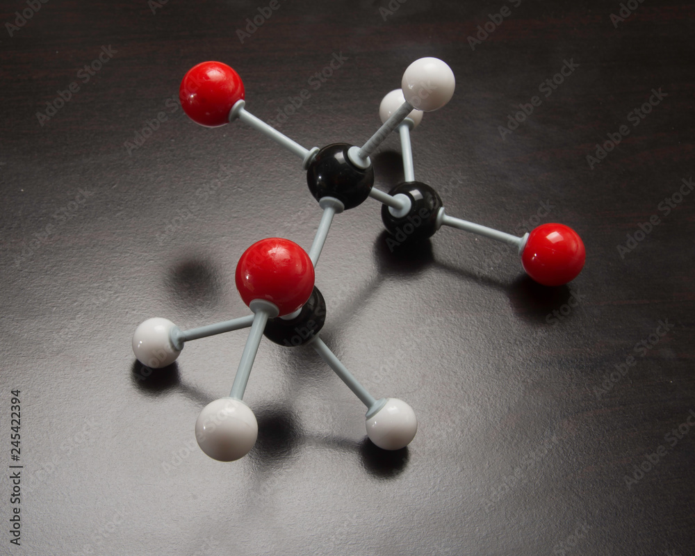 Molecular model depict ing a representation of a glucose chemical Stock ...