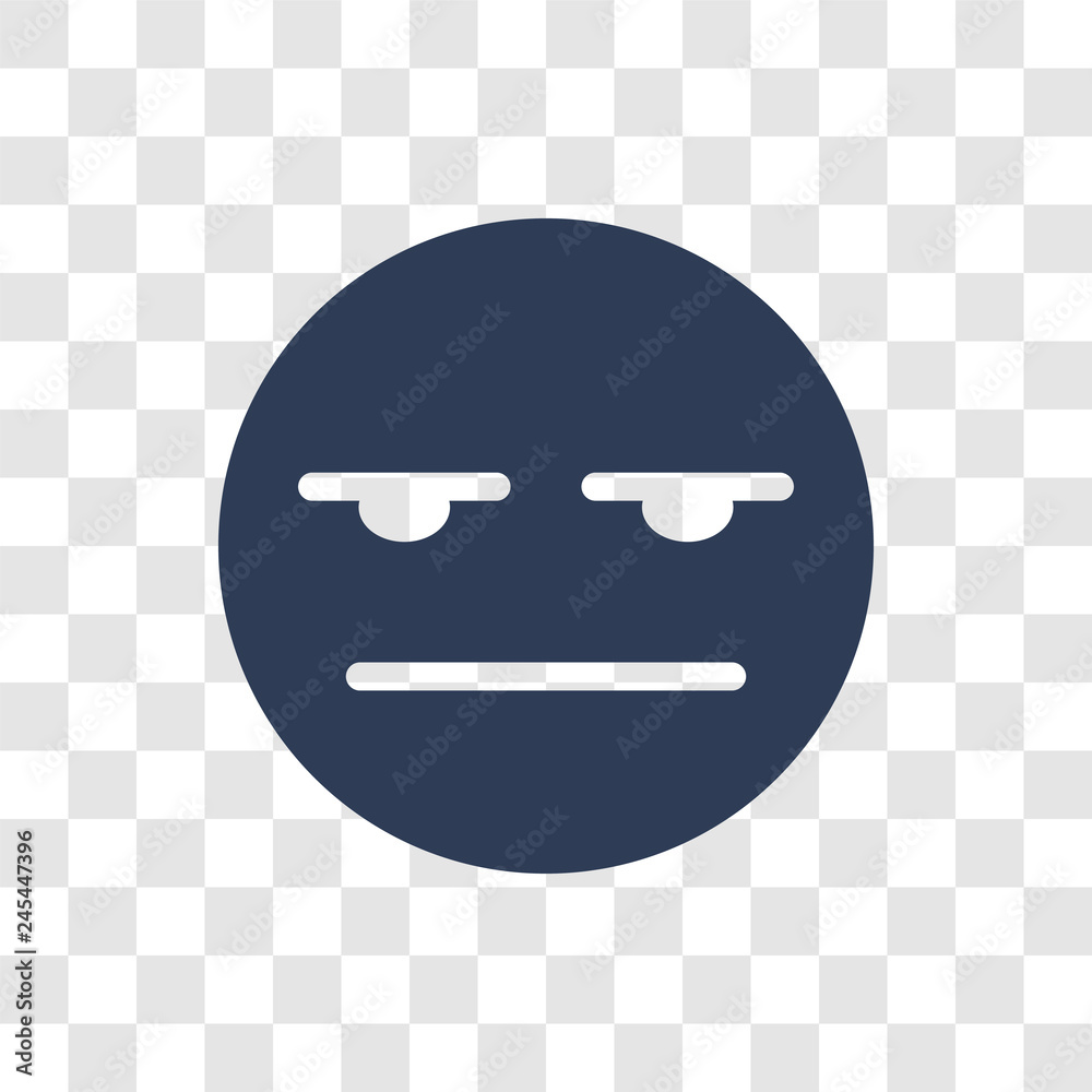 Expressionless emoji icon vector Stock Vector | Adobe Stock