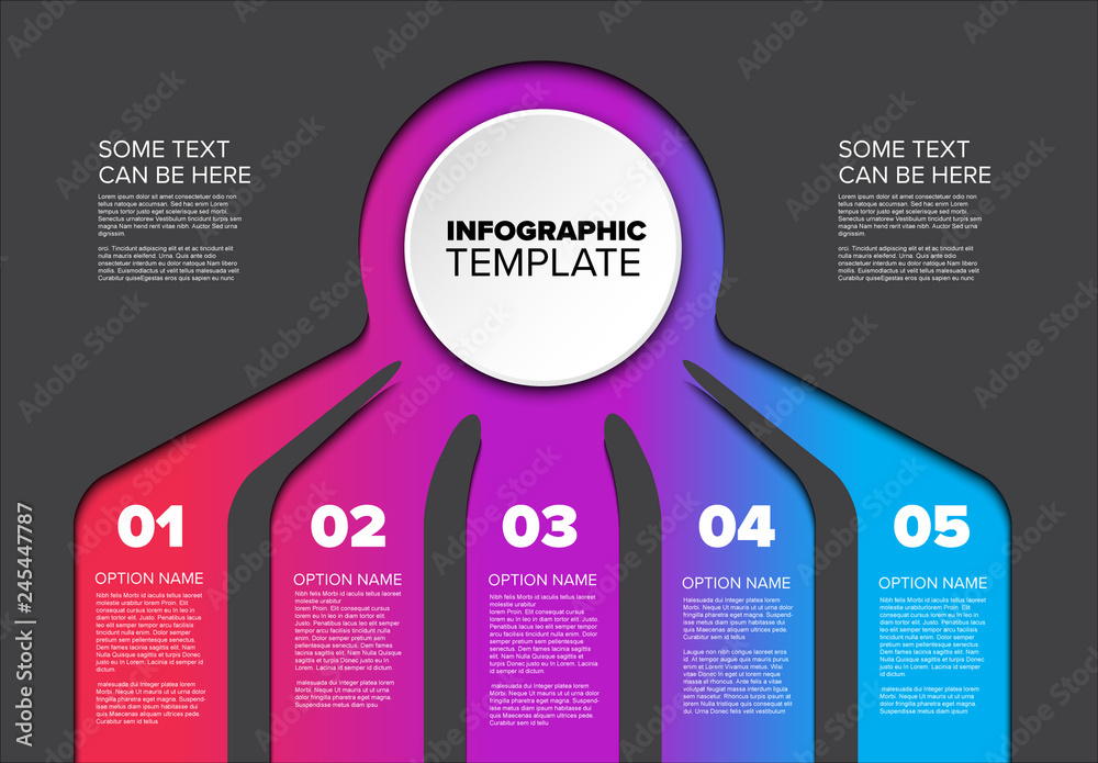 5 Step Infographic Layout Stock Template | Adobe Stock