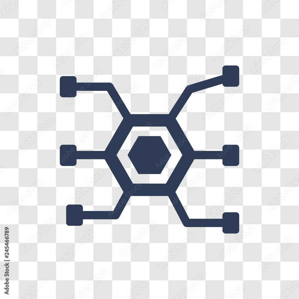 Hexagonal Interconnections icon vector Stock Vector | Adobe Stock