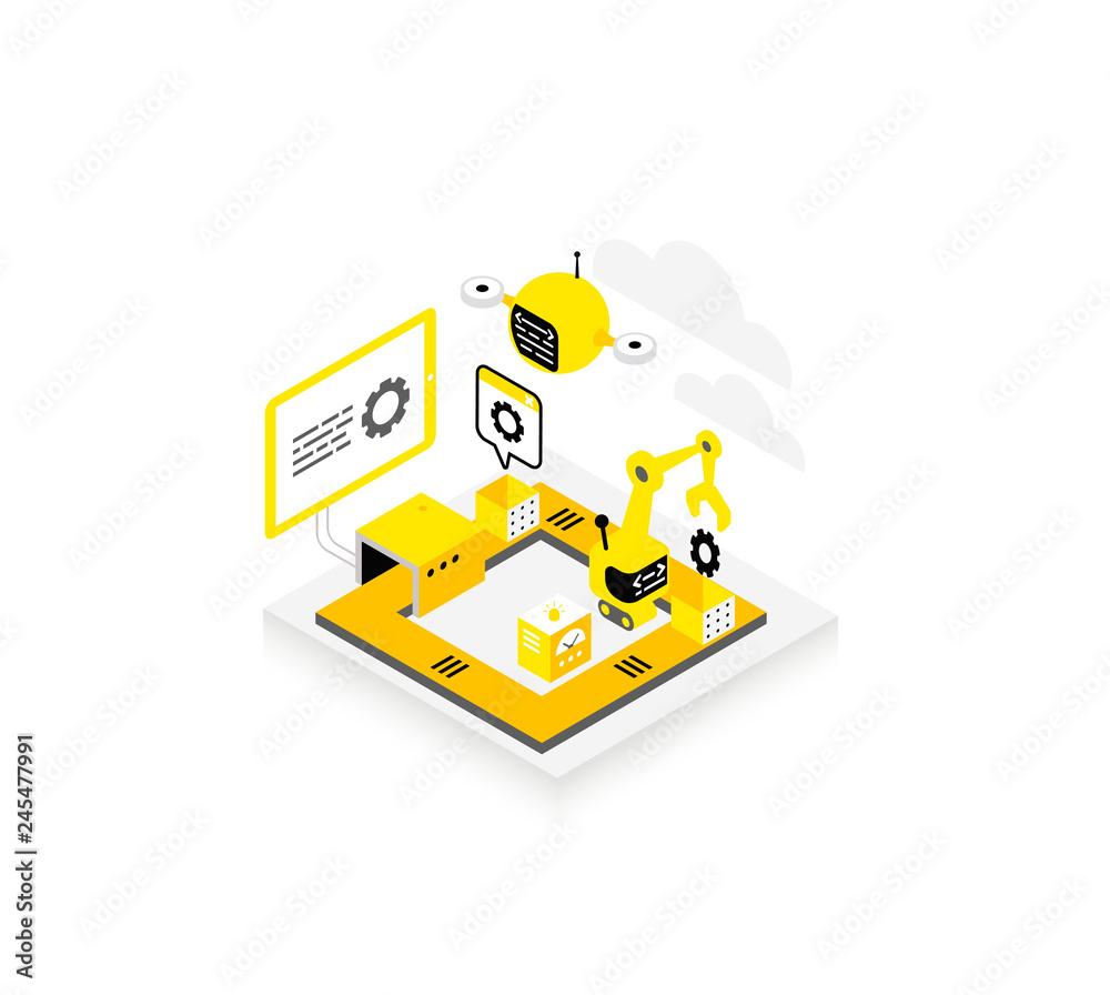 Software development. Technological conveyor icon. Programming testing ...
