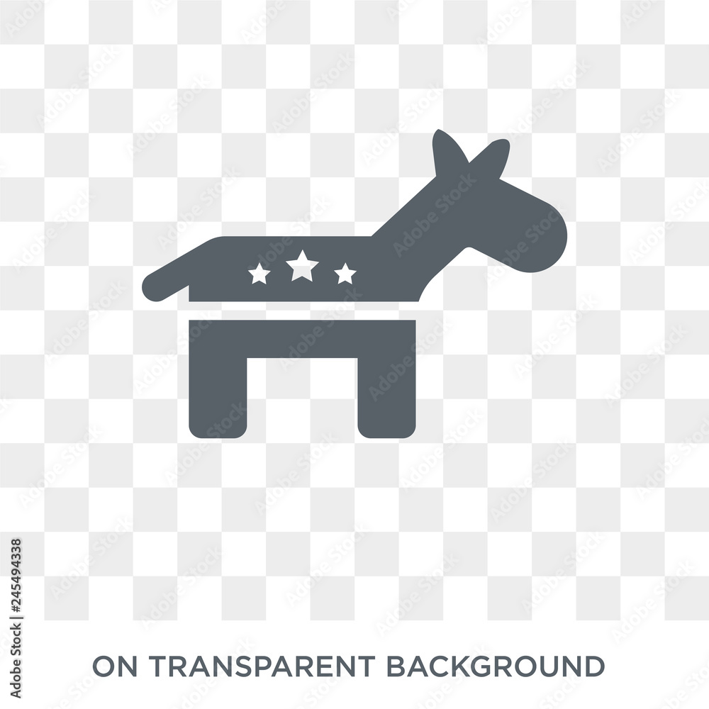 Democrat icon. Trendy flat vector Democrat icon on transparent ...