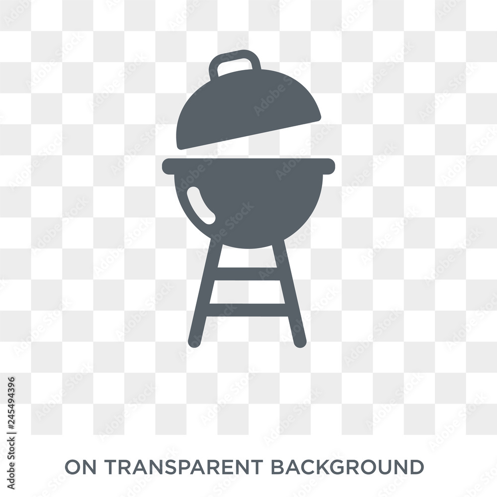 Bbq icon. Trendy flat vector Bbq icon on transparent background from ...
