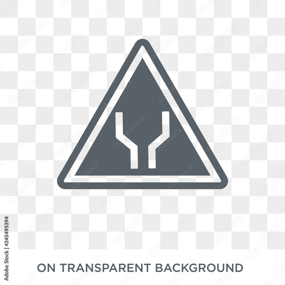 Wide road sign icon. Trendy flat vector Wide road sign icon on ...