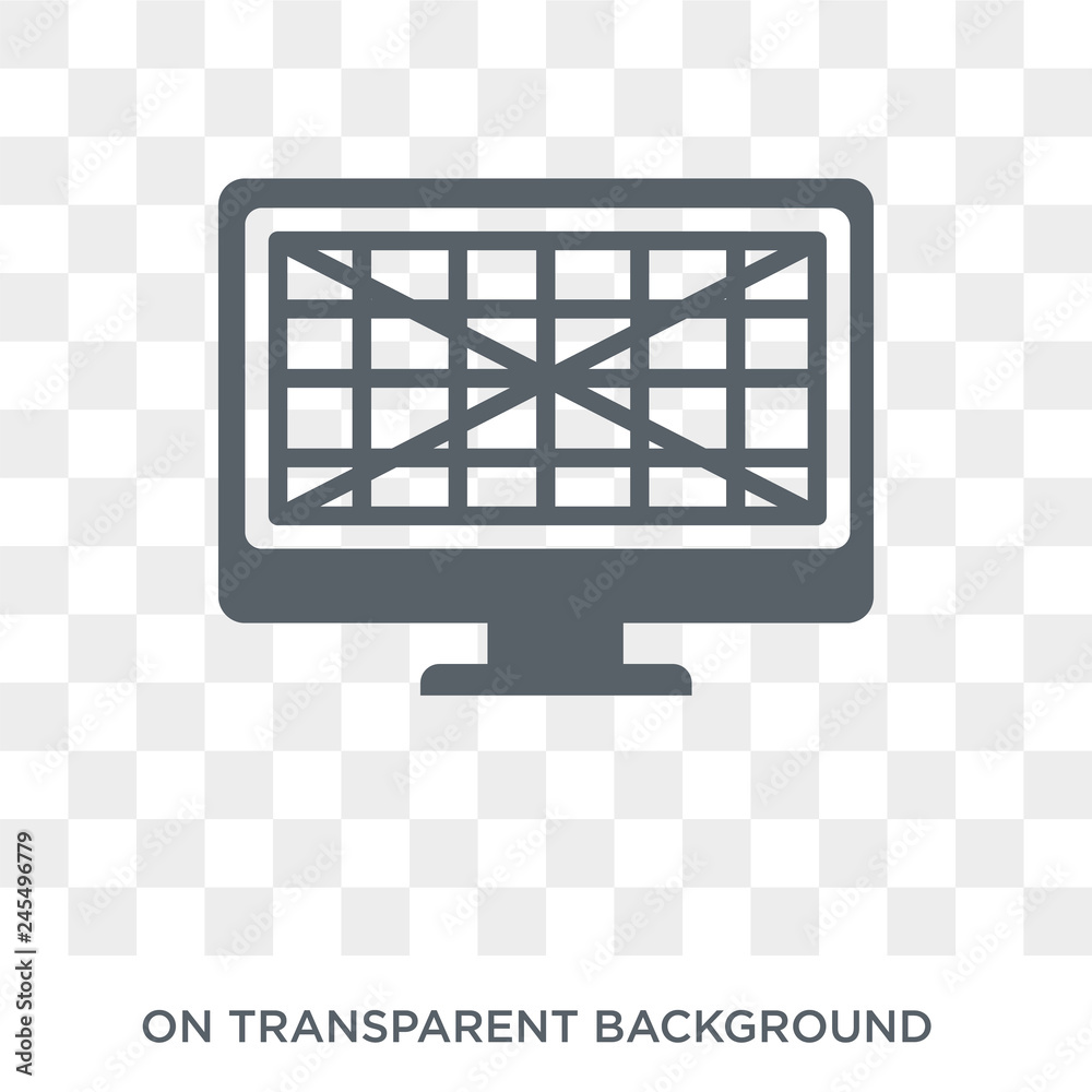 Grid system icon. Trendy flat vector Grid system icon on transparent ...