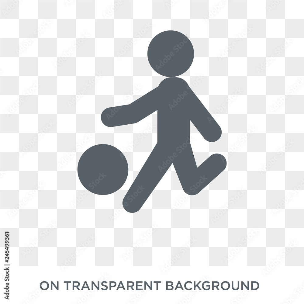 kickball icon. Trendy flat vector kickball icon on transparent ...