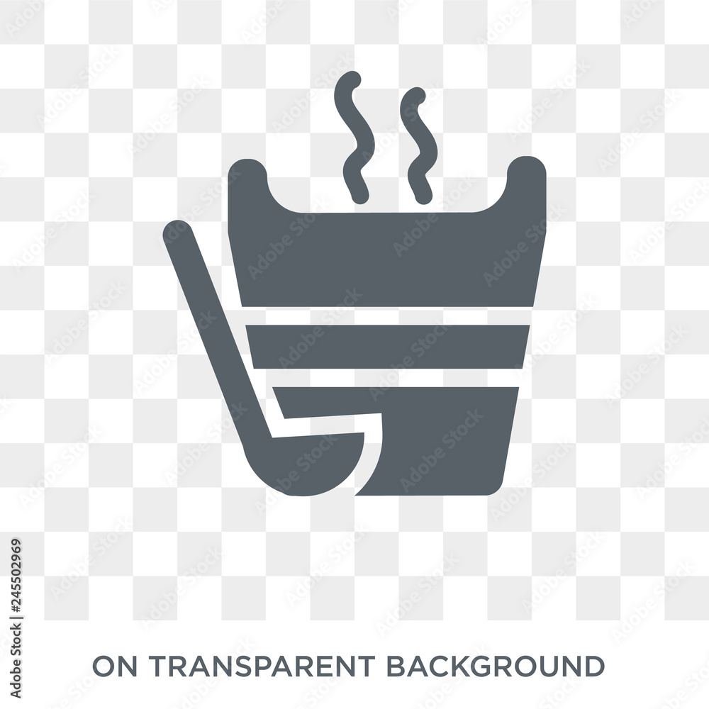 Smoke sauna icon. Trendy flat vector Smoke sauna icon on transparent ...