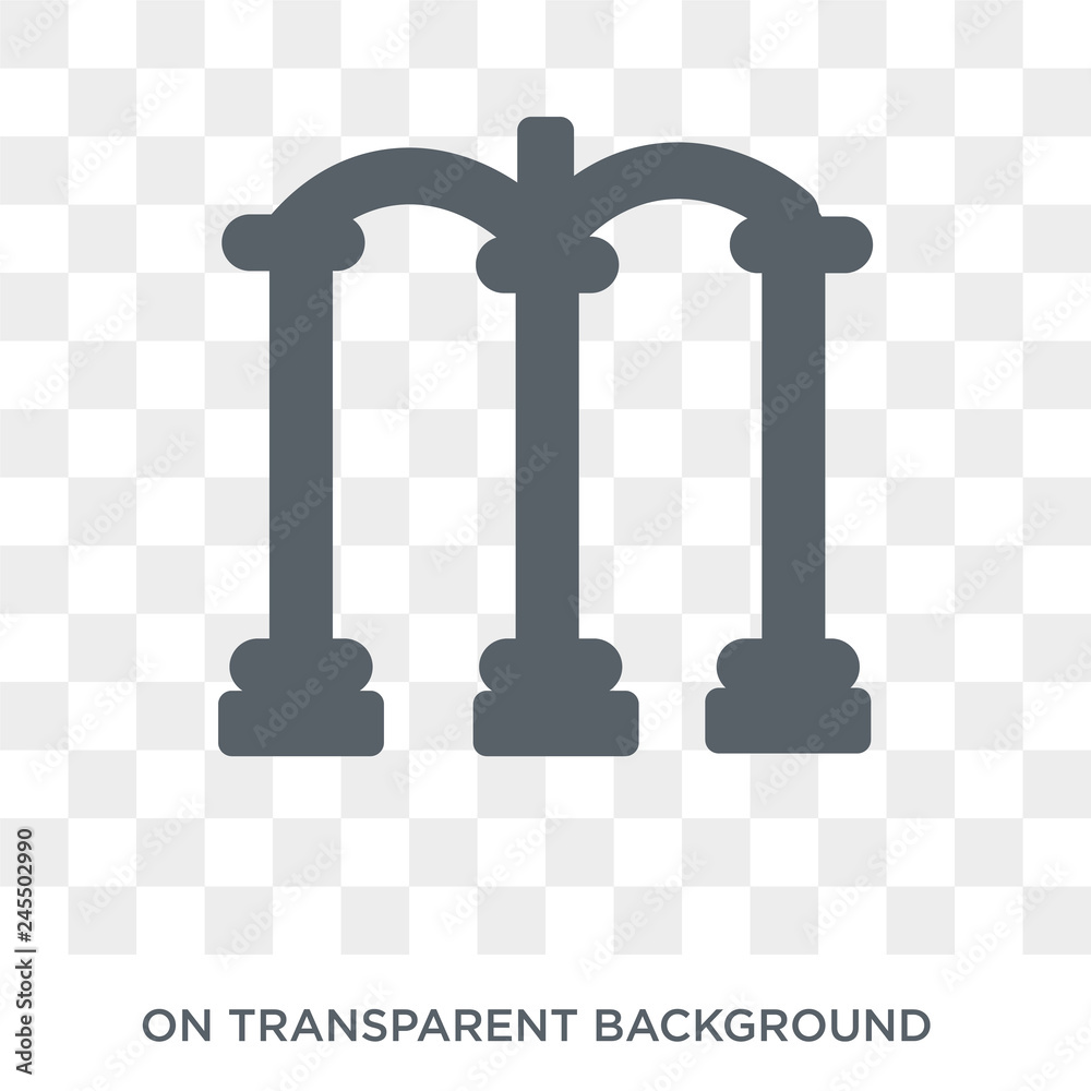 Roman bath icon. Trendy flat vector Roman bath icon on transparent ...