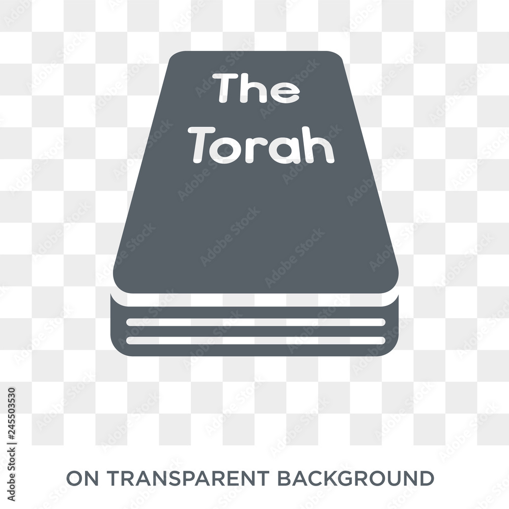Torah Book icon. Trendy flat vector Torah Book icon on transparent ...