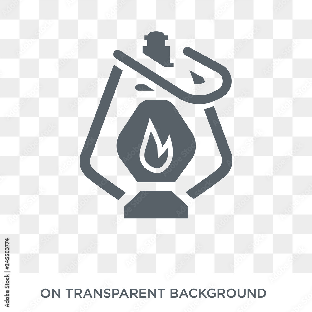 Old Oil Lamp icon. Trendy flat vector Old Oil Lamp icon on transparent ...