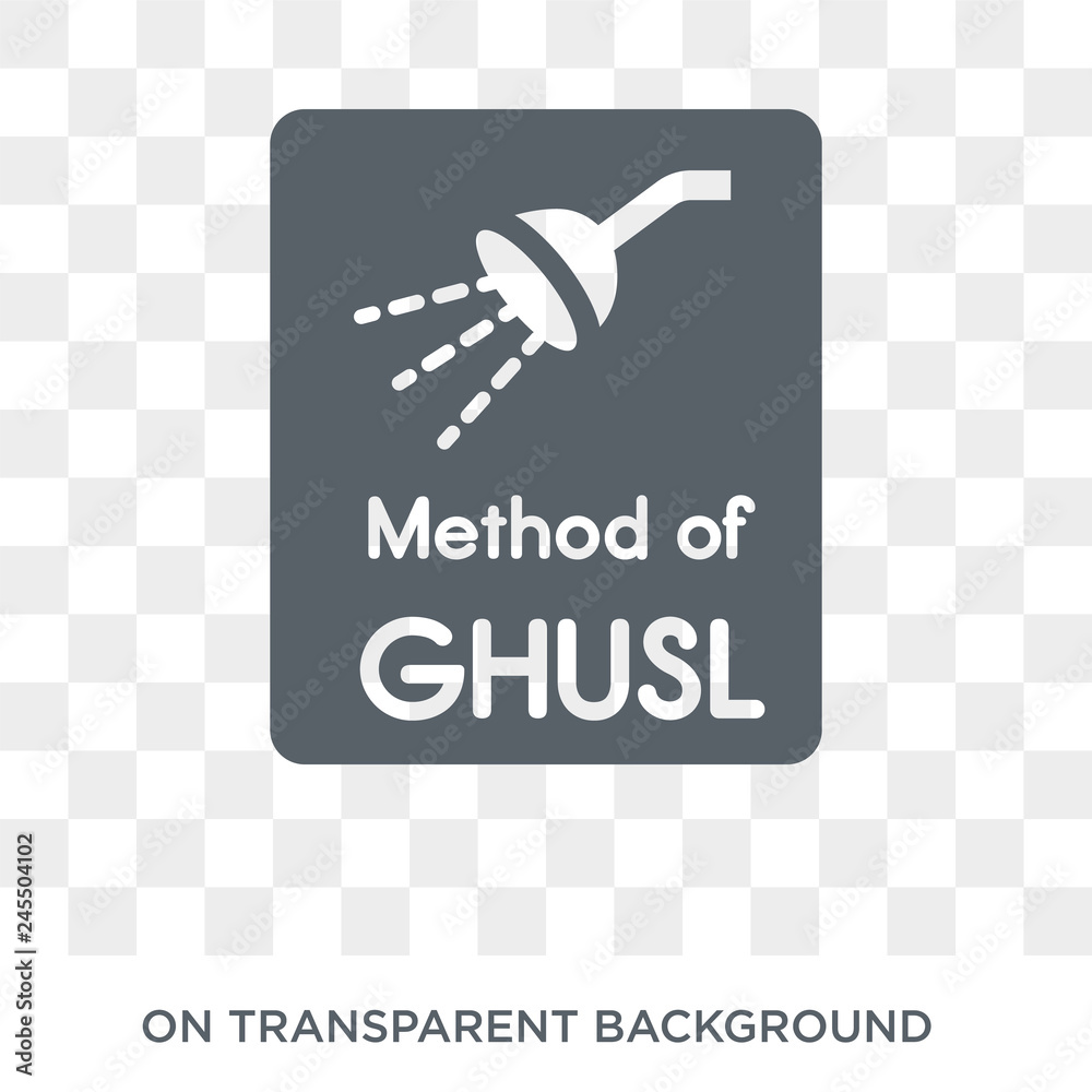 Islamic Ghusl Icon Trendy Flat Vector Islamic Ghusl Icon On
