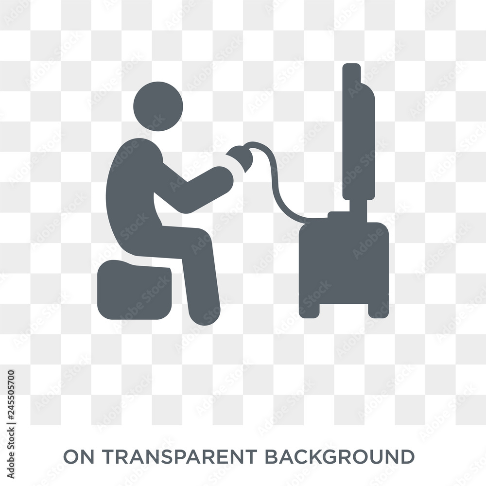 People playing Video game icon icon. Trendy flat vector People playing ...
