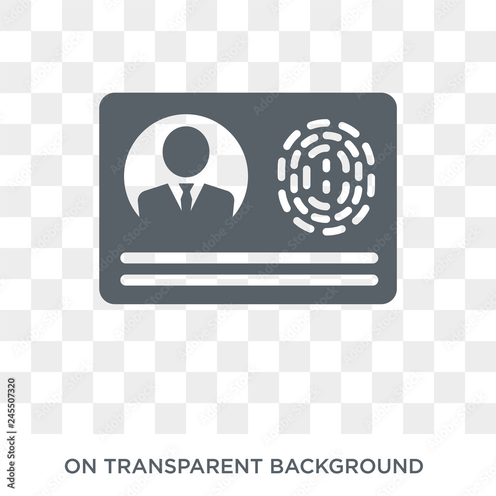 Vektorová grafika „Biometric identification icon. Trendy flat vector ...