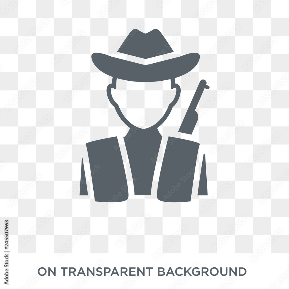 Hunter icon. Trendy flat vector Hunter icon on transparent background ...