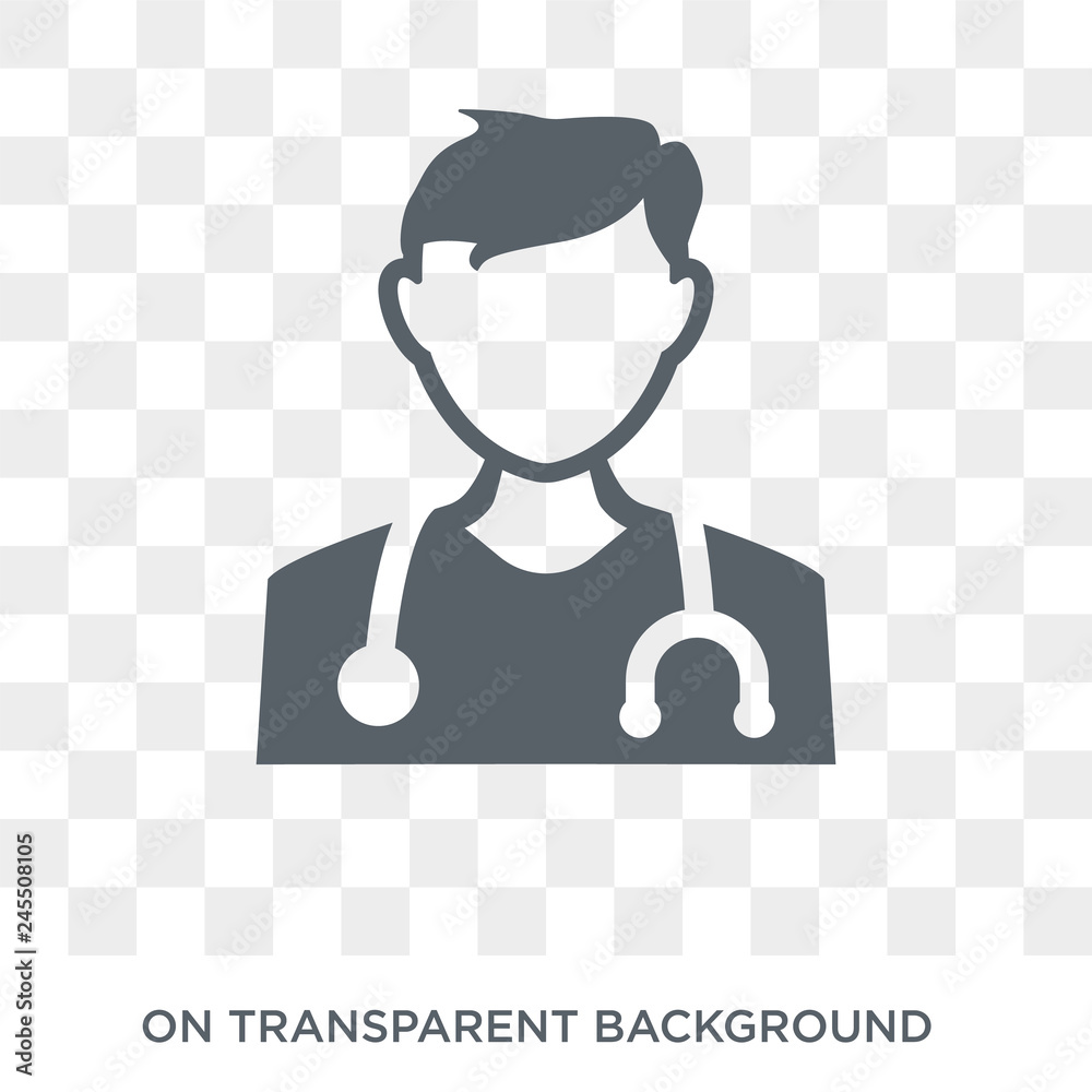 Doctor icon. Trendy flat vector Doctor icon on transparent background ...