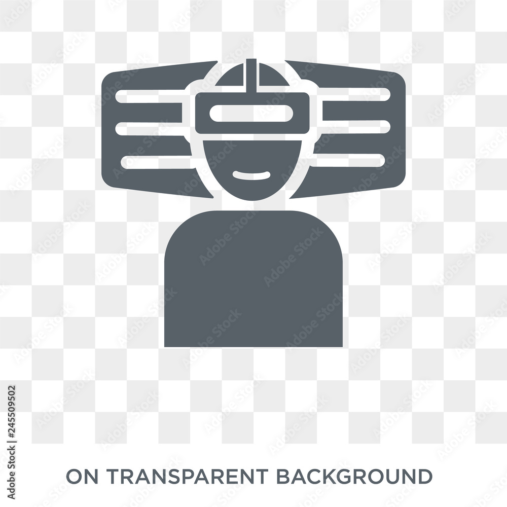 Immersive icon. Trendy flat vector Immersive icon on transparent ...