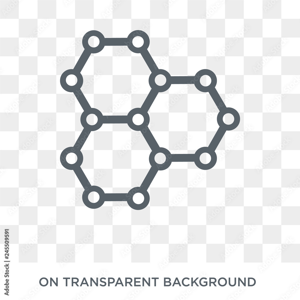 Graphene icon. Trendy flat vector Graphene icon on transparent ...