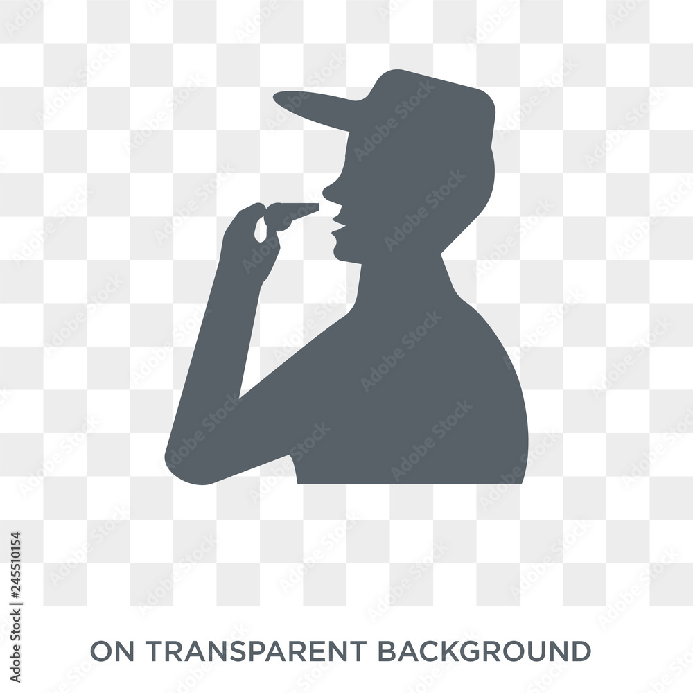 Training man icon. Trendy flat vector Training man icon on transparent ...