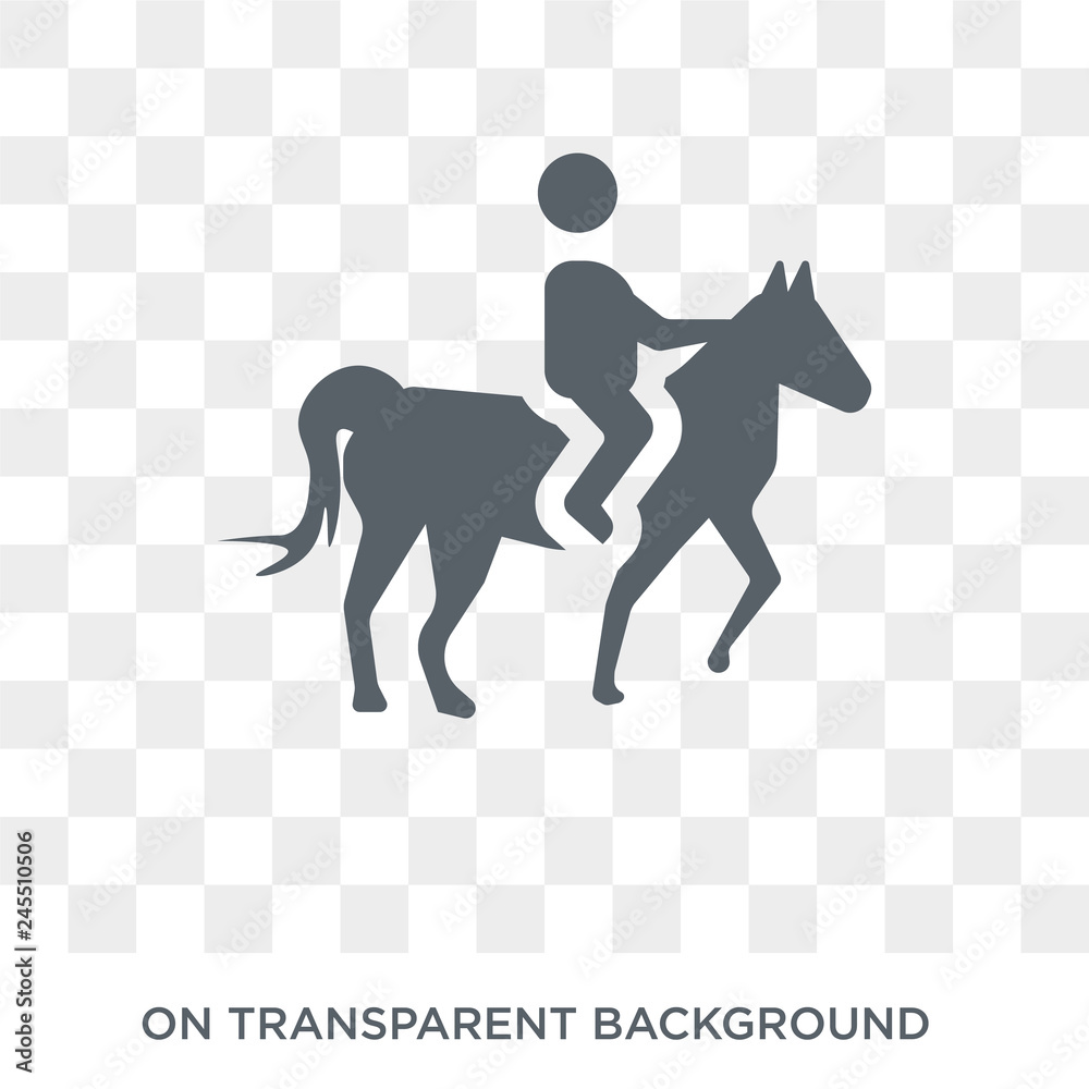 Man Horseriding icon. Trendy flat vector Man Horseriding icon on ...