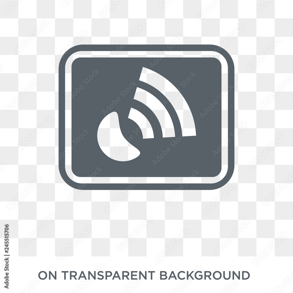 Gps device icon. Trendy flat vector Gps device icon on transparent ...