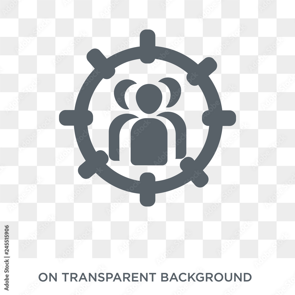 Demographics icon. Trendy flat vector Demographics icon on transparent ...