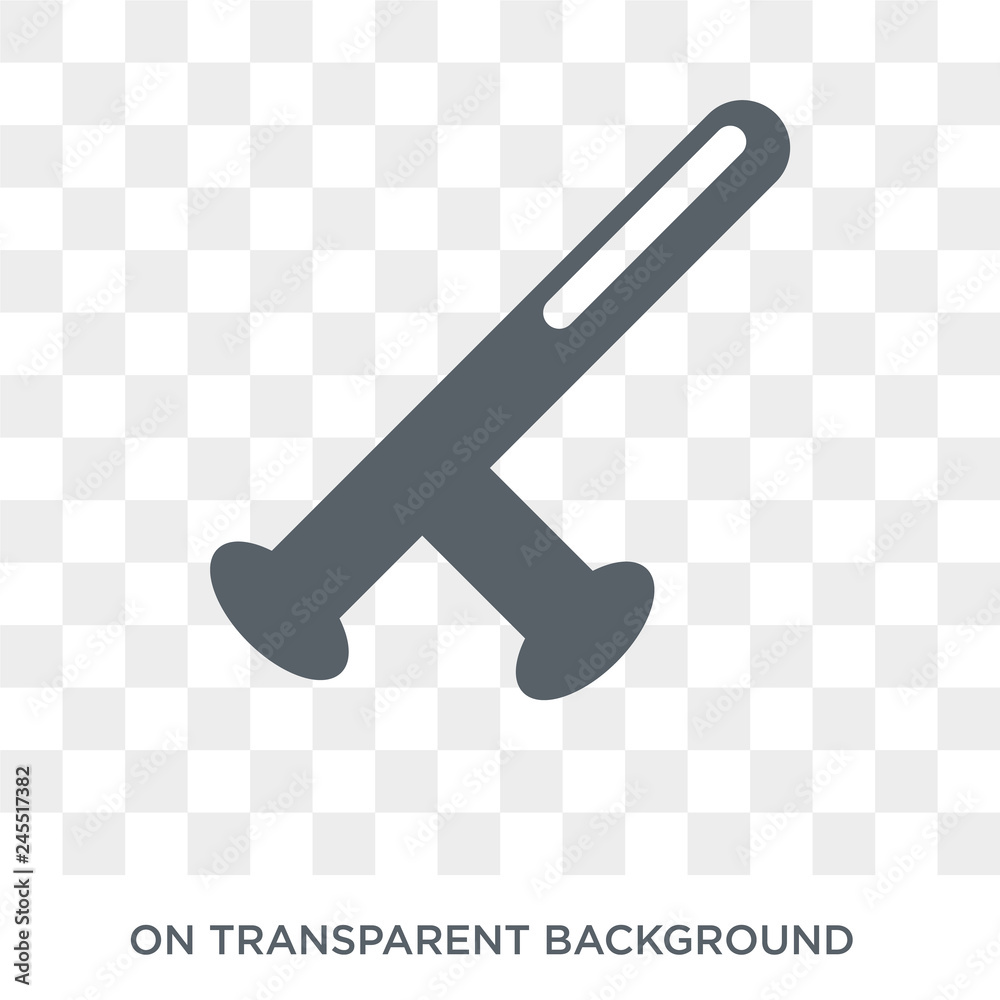 Baton icon. Trendy flat vector Baton icon on transparent background ...