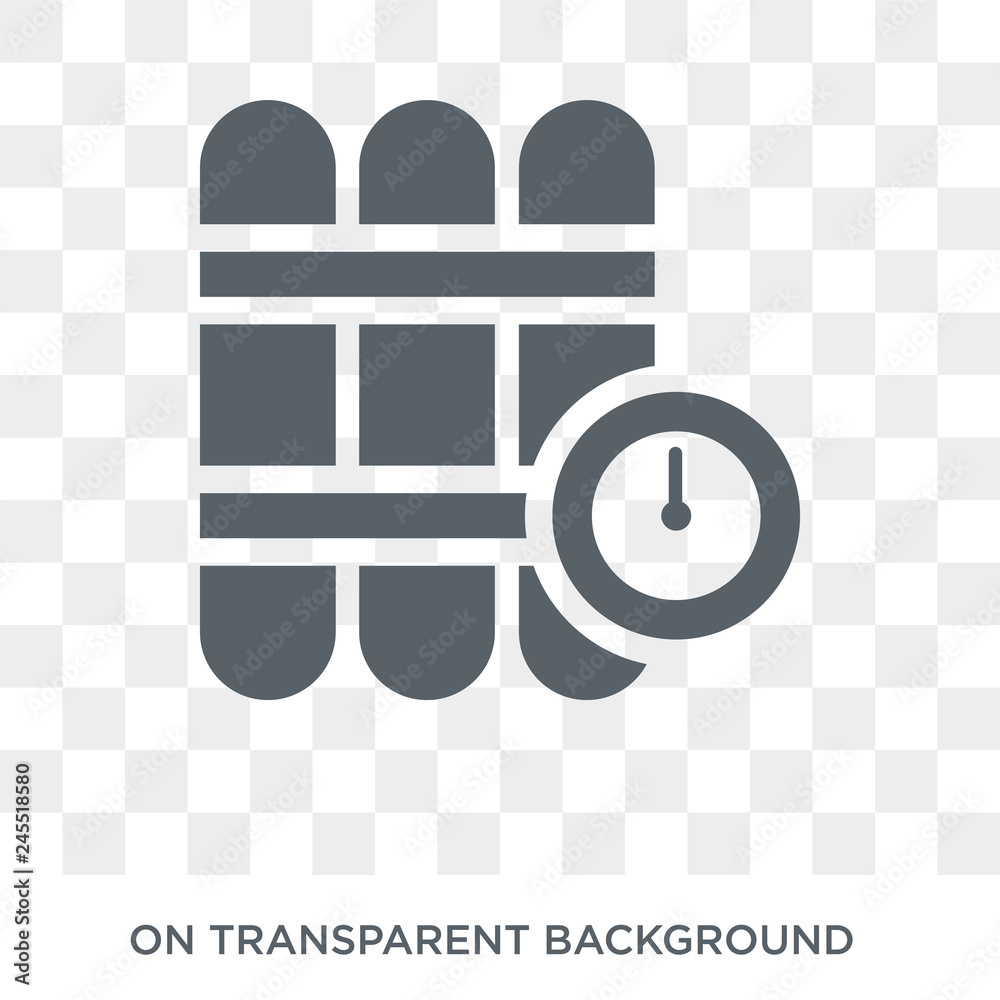 Time Bomb with Clock icon. Time Bomb with Clock design concept from ...