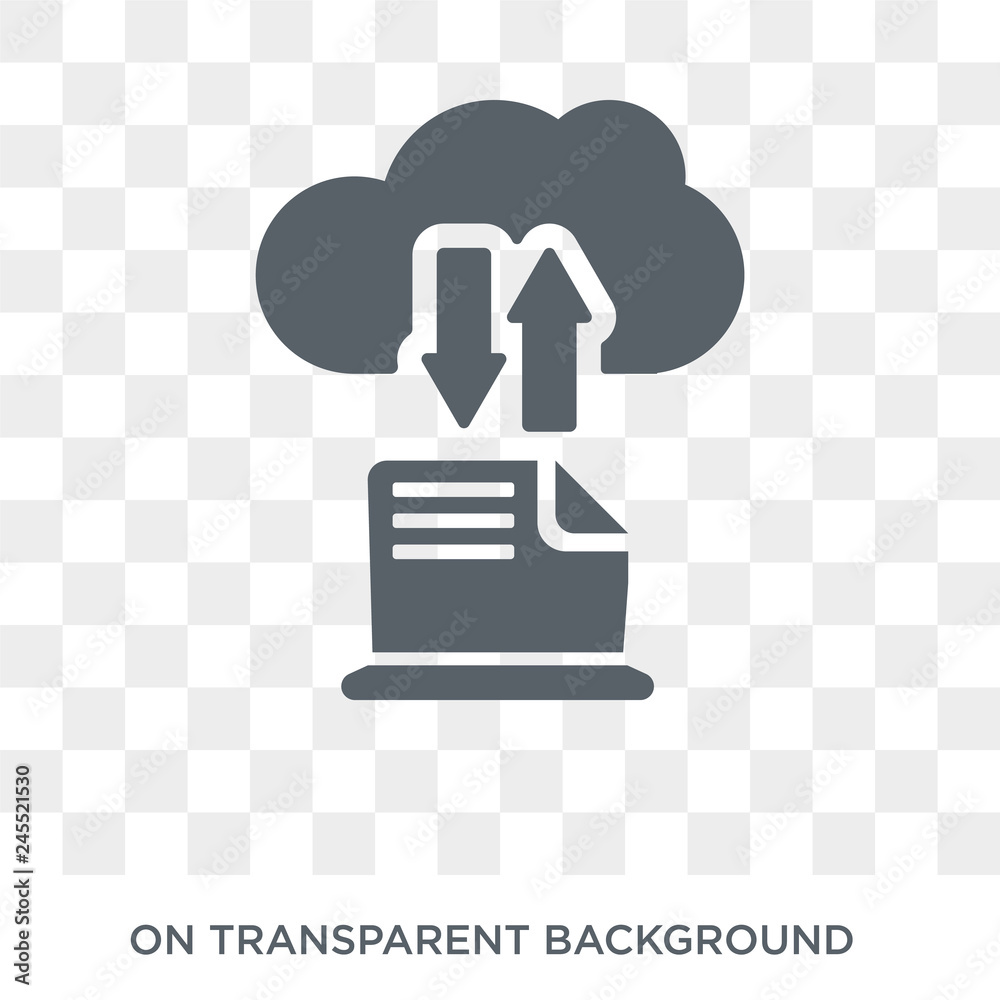 Vetor de File sharing icon. Trendy flat vector File sharing icon on ...