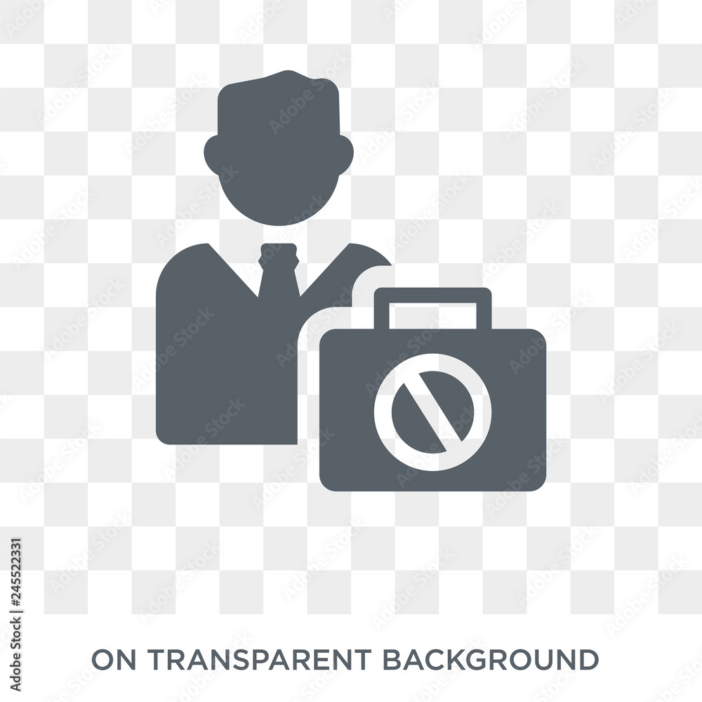Unemployed icon. Trendy flat vector Unemployed icon on transparent ...