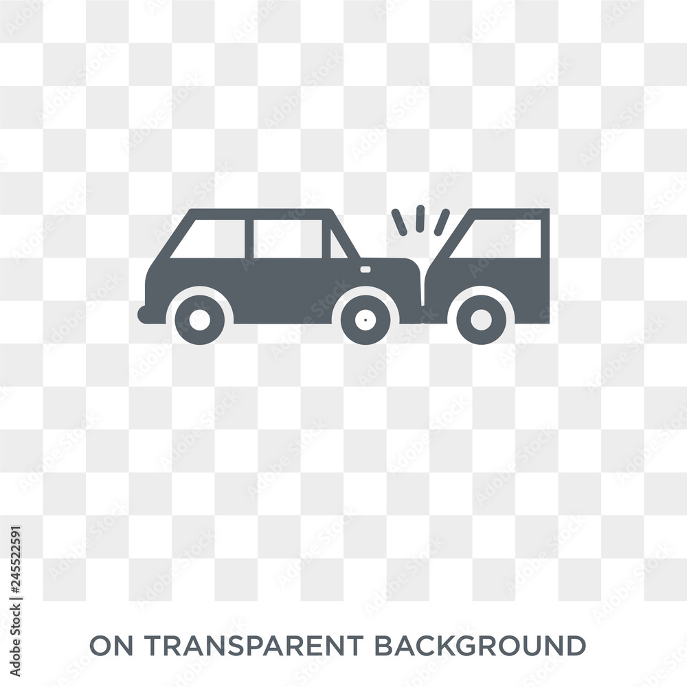 Rear end collision icon. Trendy flat vector Rear end collision icon on ...