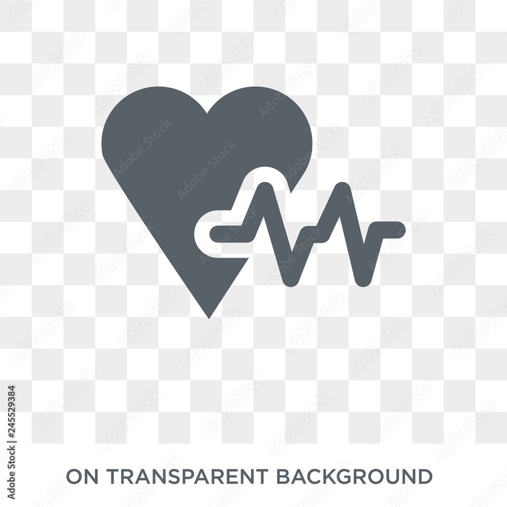 Pulse icon. Trendy flat vector Pulse icon on transparent background ...