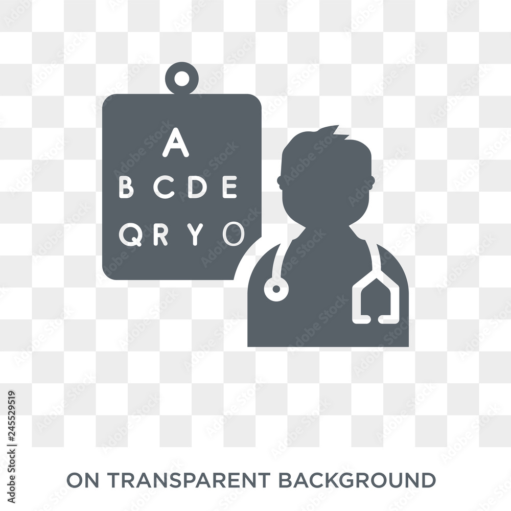 Optometrist icon. Trendy flat vector Optometrist icon on transparent ...