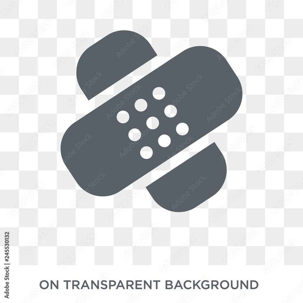 Band aid icon. Trendy flat vector Band aid icon on transparent ...