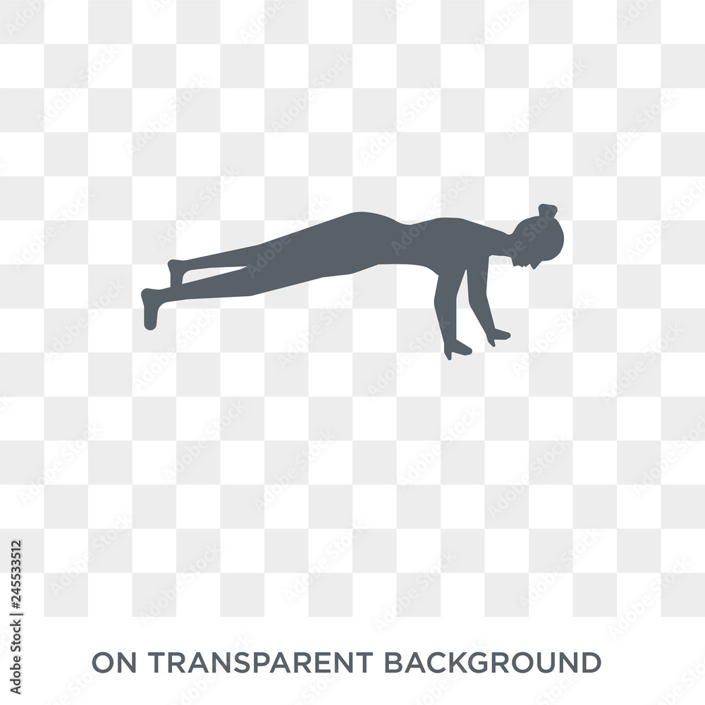 Push up icon. Trendy flat vector Push up icon on transparent background ...