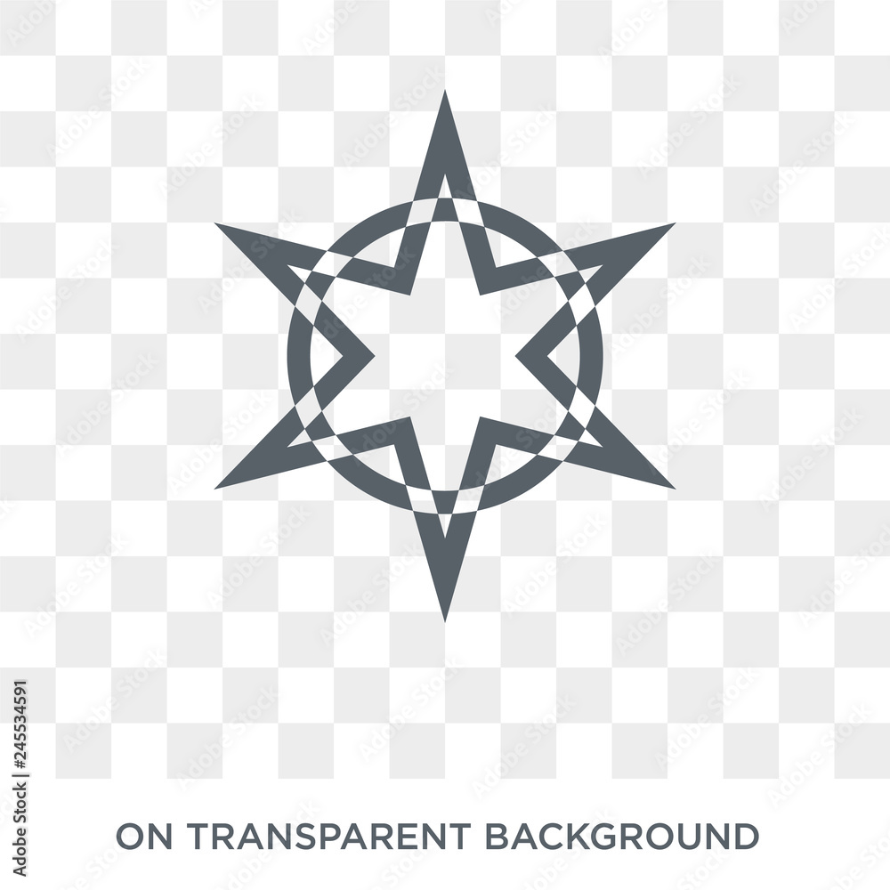 Polygonal star of six points icon. Polygonal star of six points design ...