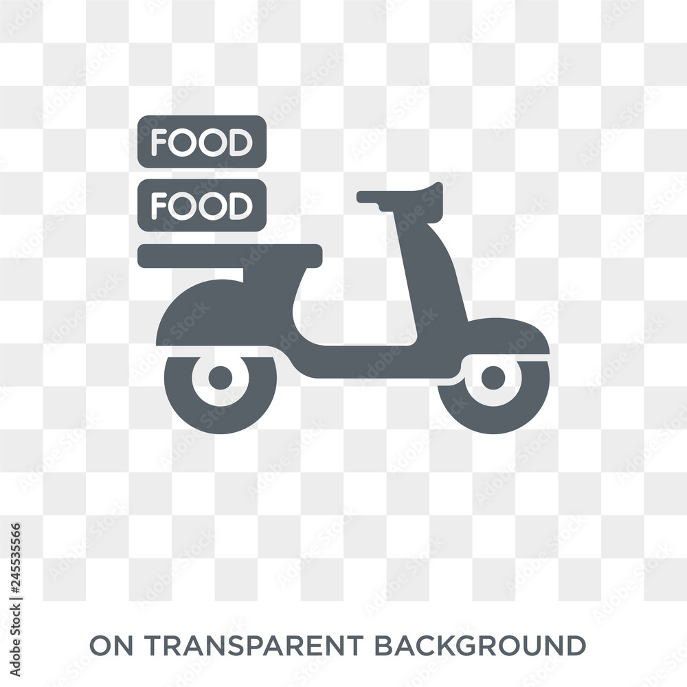 food delivery icon. Trendy flat vector food delivery icon on ...