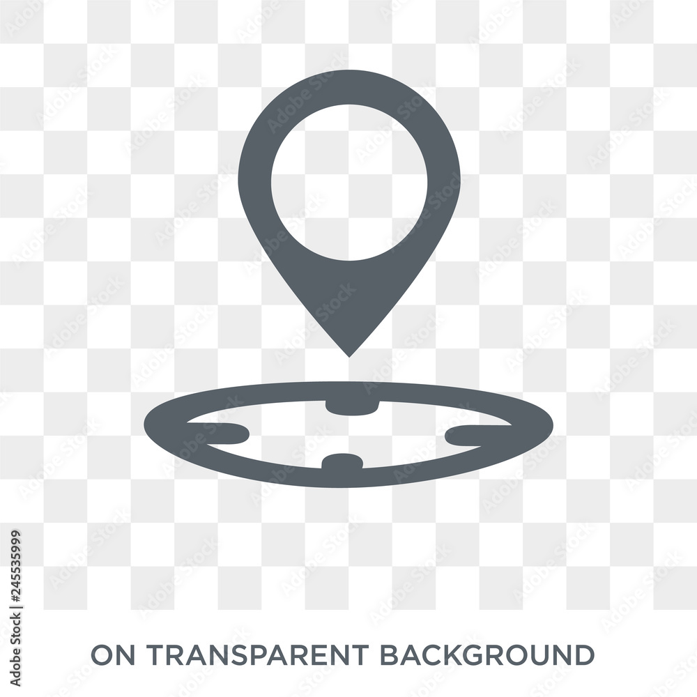 coordinate icon. Trendy flat vector coordinate icon on transparent ...