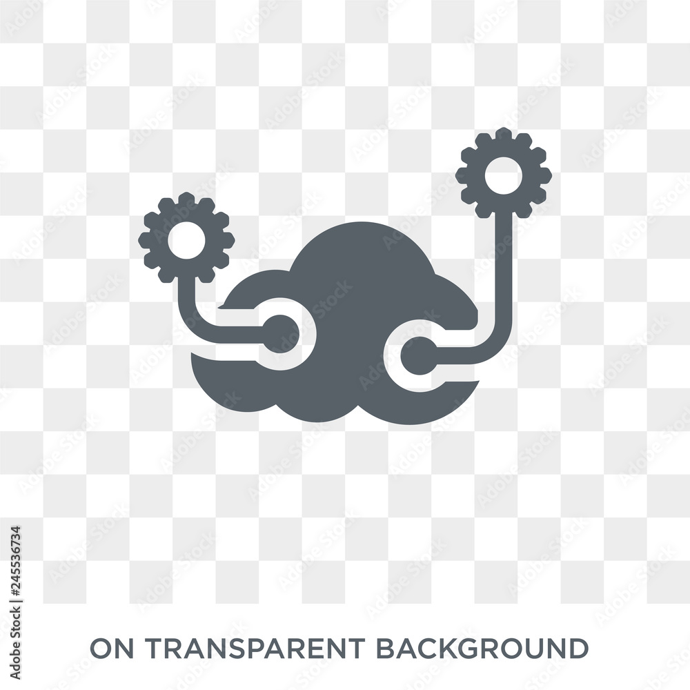 saas icon. Trendy flat vector saas icon on transparent background from ...