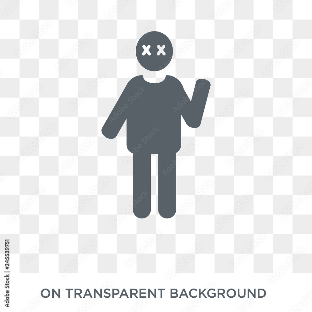 crappy human icon. Trendy flat vector crappy human icon on transparent ...
