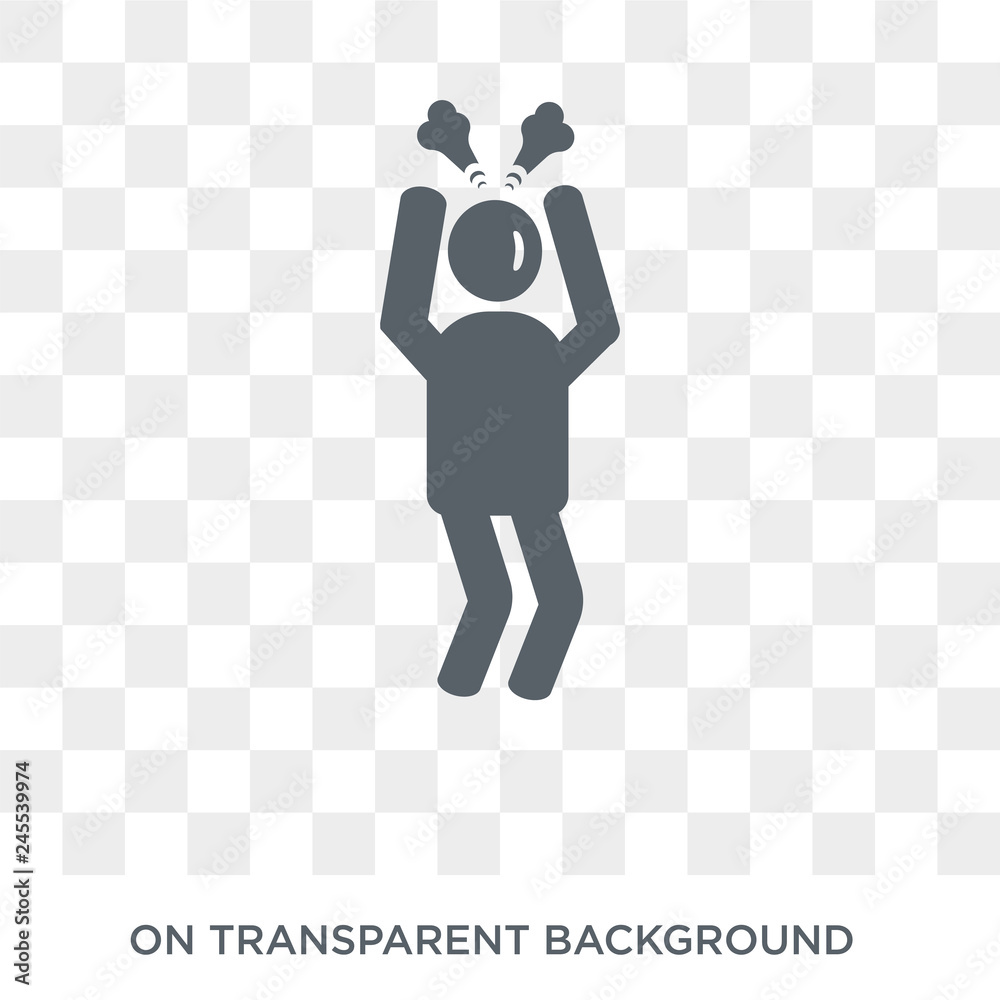 aggravated human icon. Trendy flat vector aggravated human icon on ...