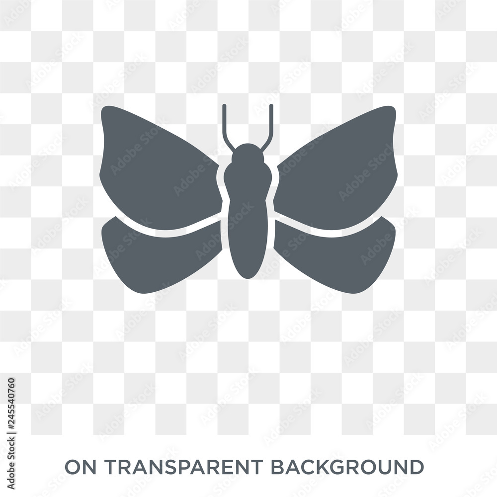 Moth icon. Trendy flat vector Moth icon on transparent background from ...