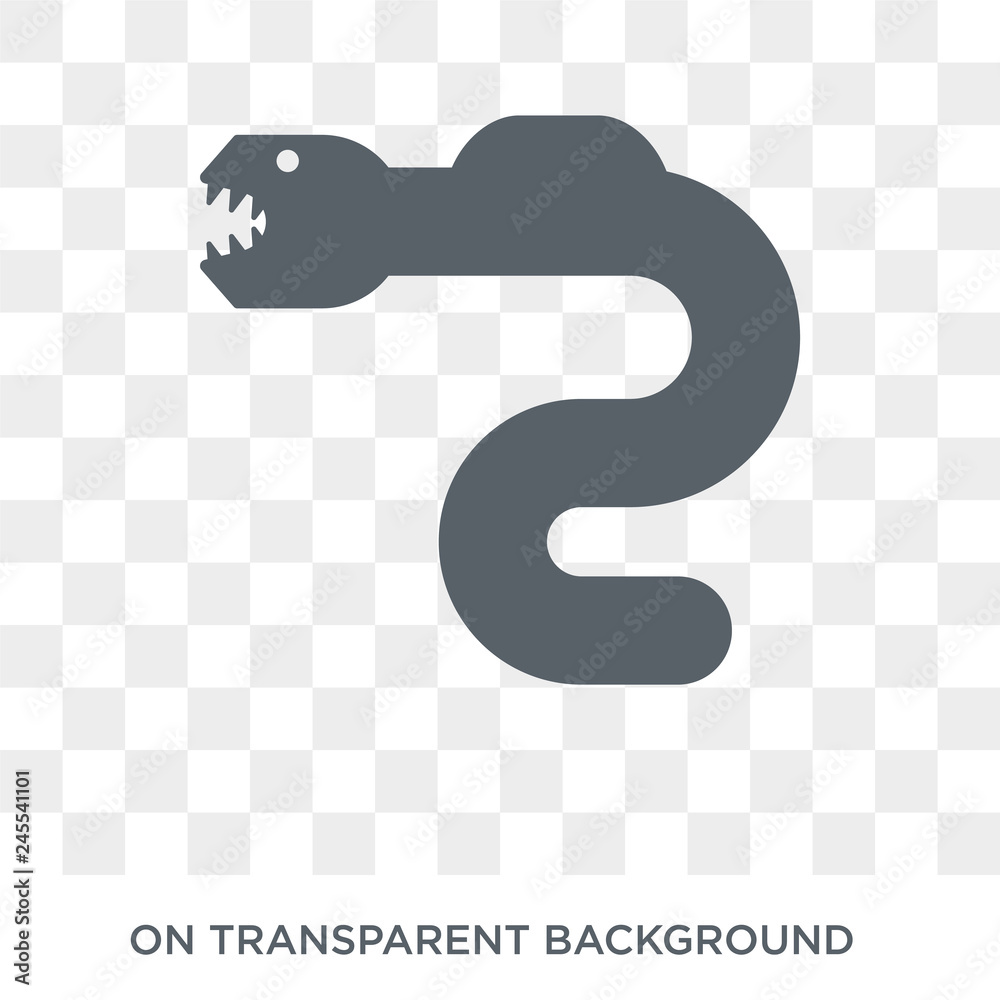 Eel icon. Trendy flat vector Eel icon on transparent background from ...