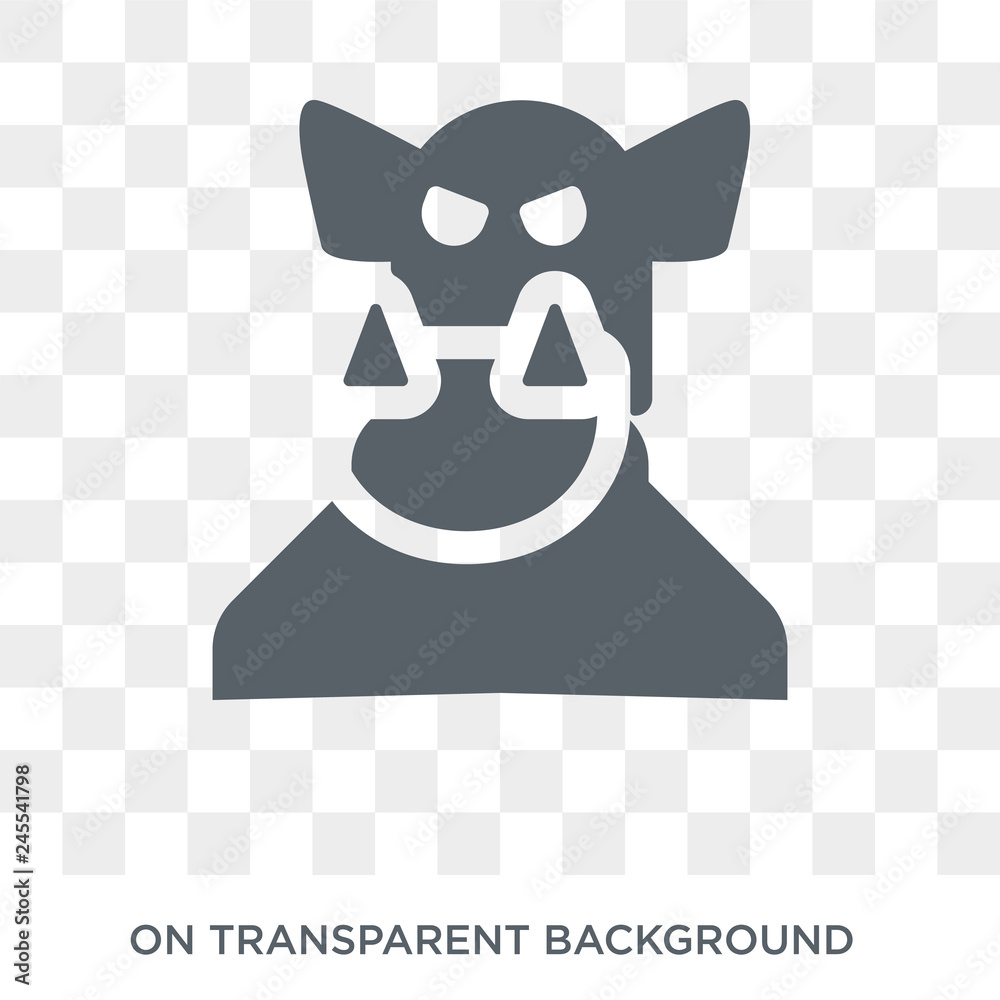 ogre icon. Trendy flat vector ogre icon on transparent background from ...