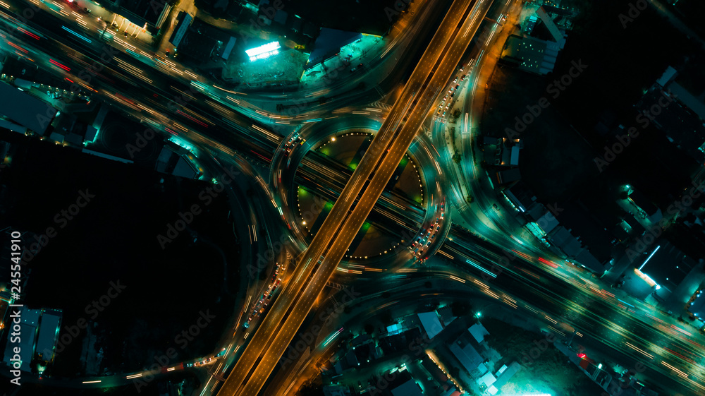 Expressway top view, Road traffic an important infrastructure in ...
